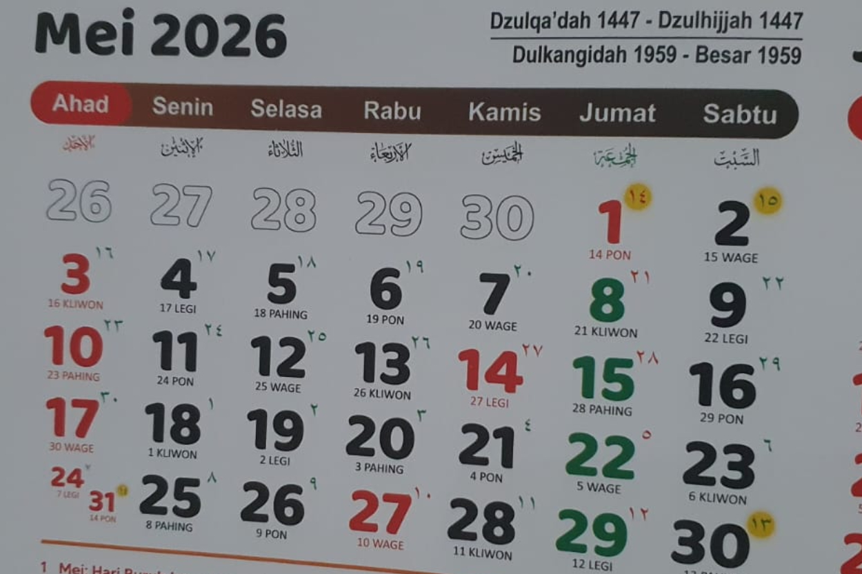 Kalender Mei 2026: Banjir 5 Hari Libur Nasional, Ini Strategi Ambil ...